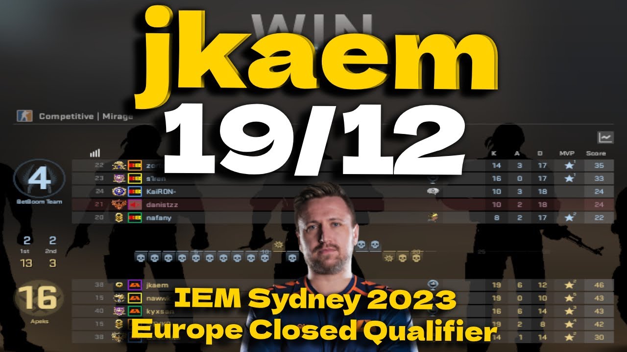CSGO POV Apeks jkaem 19 KILLS vs BetBoom (MIRAGE) @ IEM Sydney 2023 ...