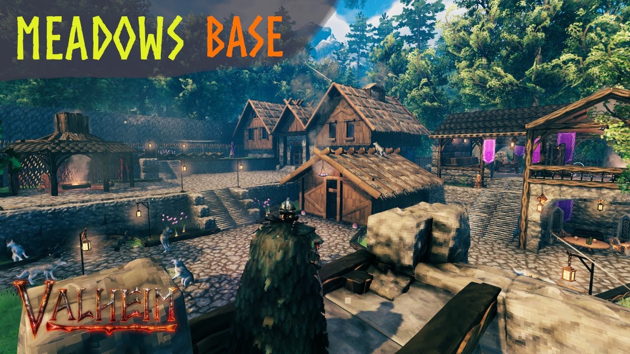 VALHEIM | MEADOWS BASE WALKTHROUGH - Solo no cc - YouTube