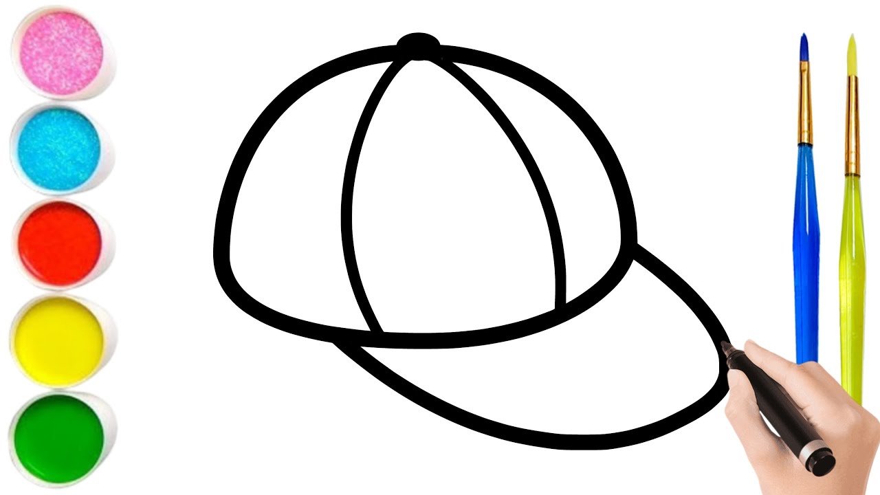 How to Draw a Cap for Beginners, Very Simple Drawing, Drawing Drawing ...