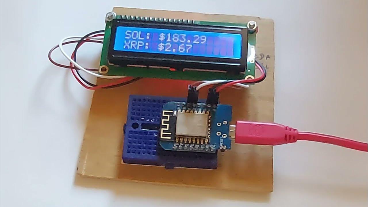 ESP8266 display 6 different crypto currency on an LCD 1602 i2c - YouTube