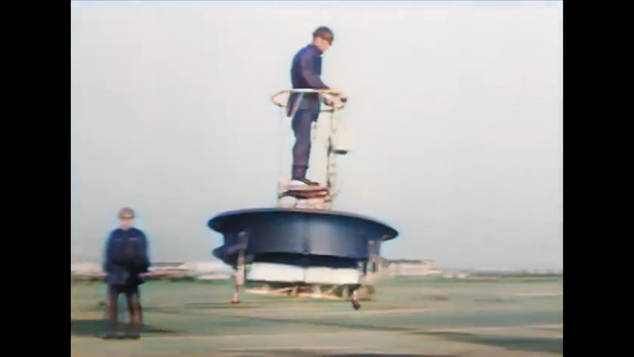 1950s - Flying Platform {Colorized} - YouTube