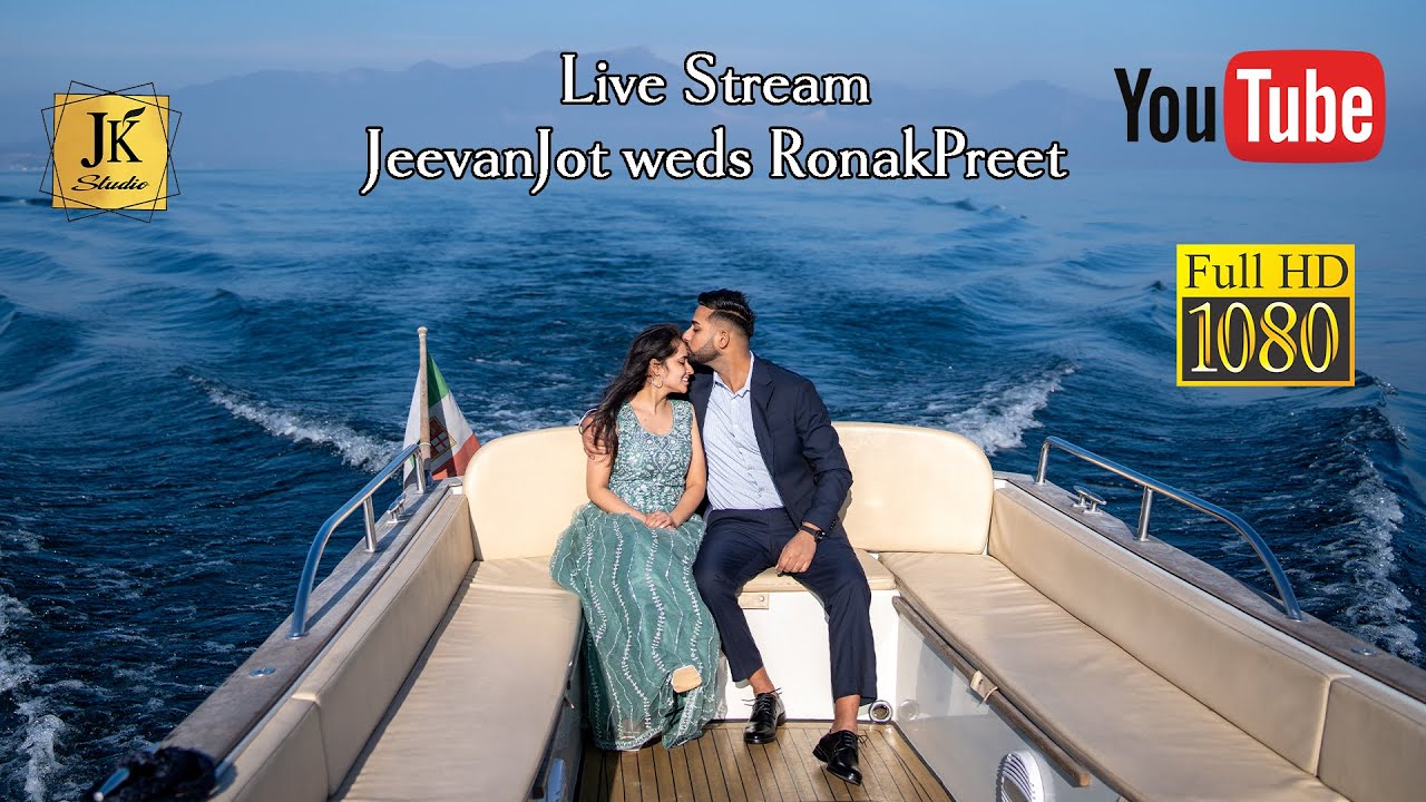 Live Wedding || JeevanJot weds RonakPreet || JK Studio Manerbio, Italy - YouTube