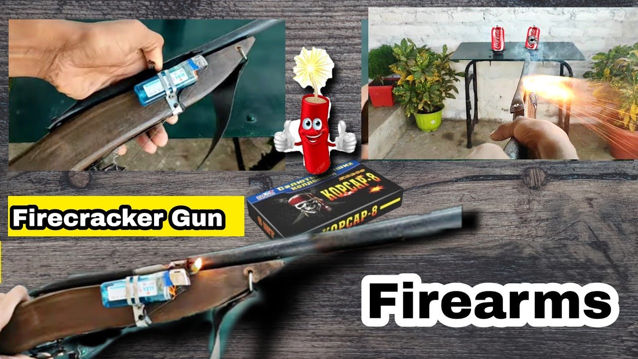 Homemade firecracker gun.#How to make Toy gun. - YouTube