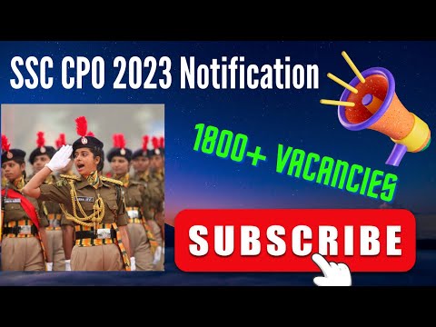 क्या हुआ Change SSC CPO 2023 में? SSC CPO Notification out NOW !! I ...