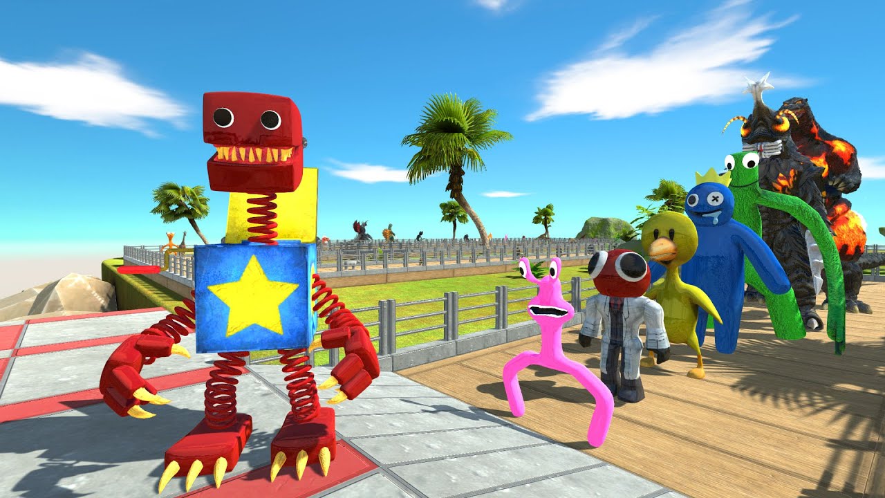 Boxy Boo vs Godzilla Burning OASIS DEATH RUN - Animal Revolt Battle ...