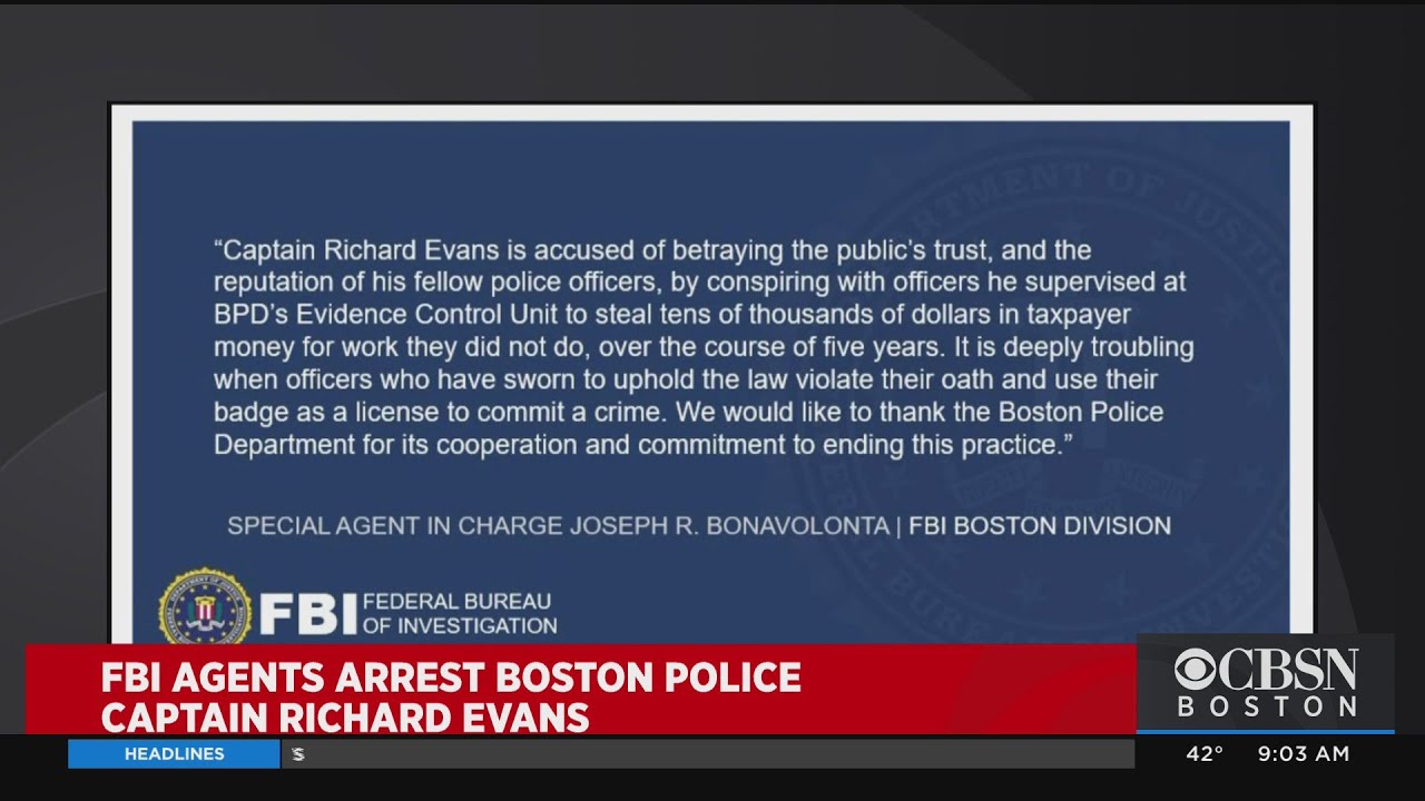 Retired Boston Police Captain Richard Evans Charged In Overtime Fraud ...