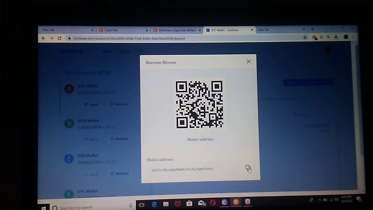 How to link bitcoin wallet to CryptoTab - YouTube