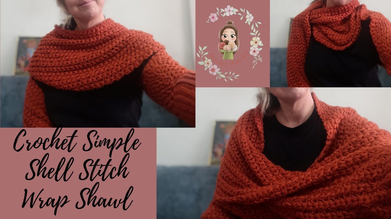 Crochet Simple Shell Stitch Wrap Shawl/ Crochet for Beginners - YouTube