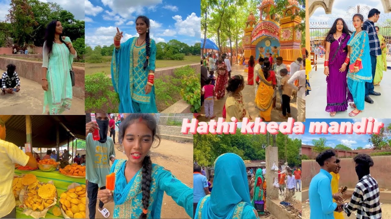 Hathi Kheda mandir gye ghumne || Beautiful temple || mandir me huaa ...