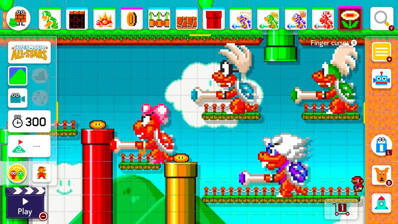 Super Mario Maker 2 All Stars Theme - All Bosses Course Maker ...