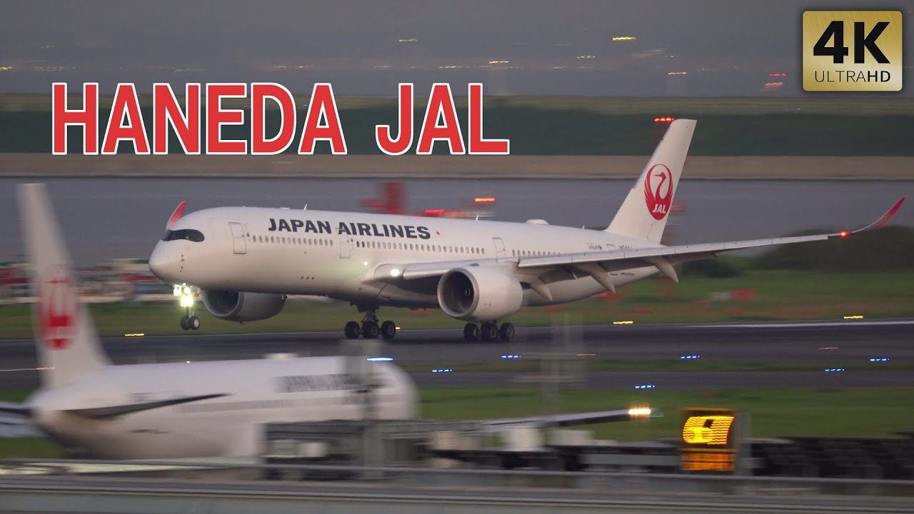 夜の羽田空港 JAL - Tokyo Haneda Airport/Plane spotting/takeoff/landing ...