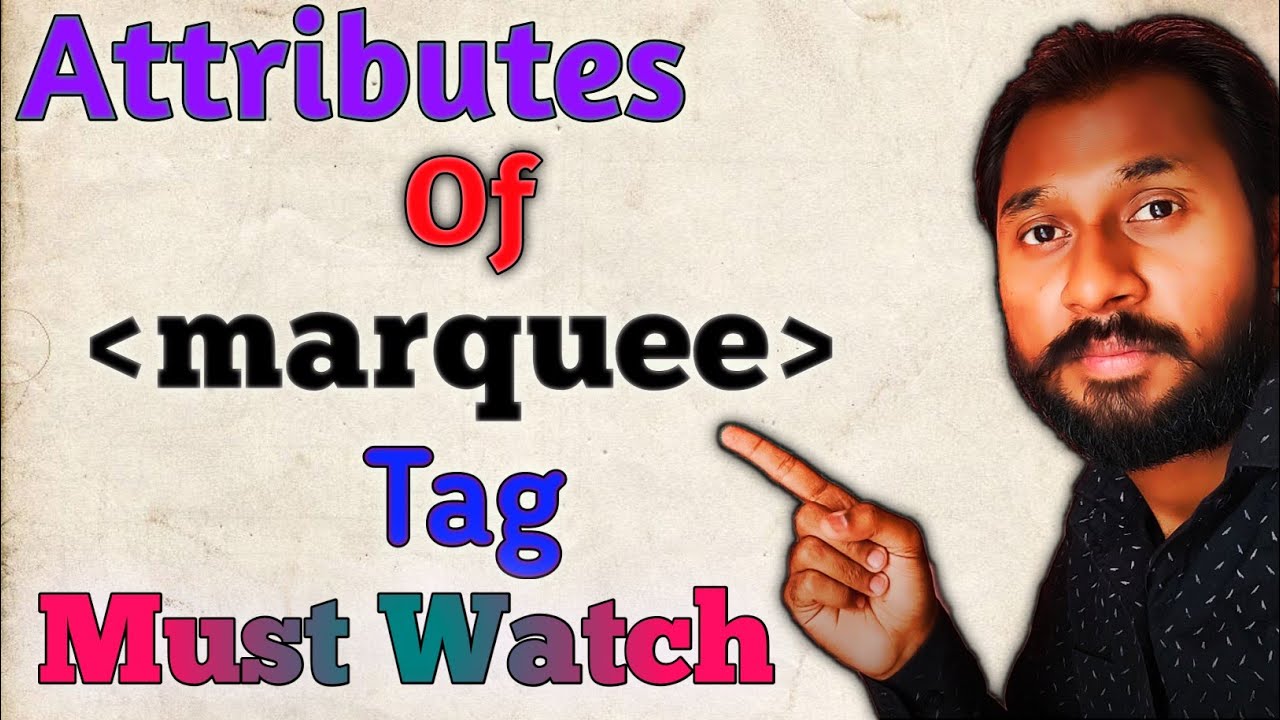 Attributes Of Marquee Tag In Html In Hindi YouTube Attributes Of Marquee Tag In Html In Hindi YouTube