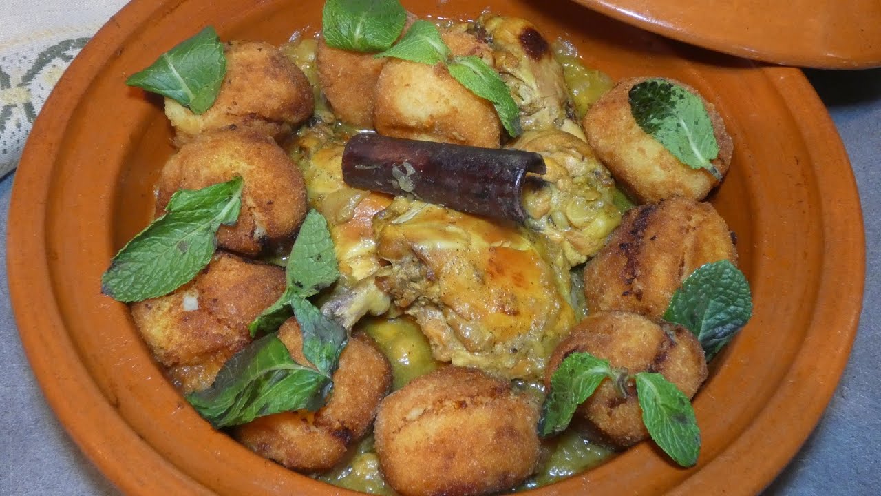 طاجين الخوخ طبق جزائري عاصمي مع زينة شاف .Tajine el khoukh plat ...