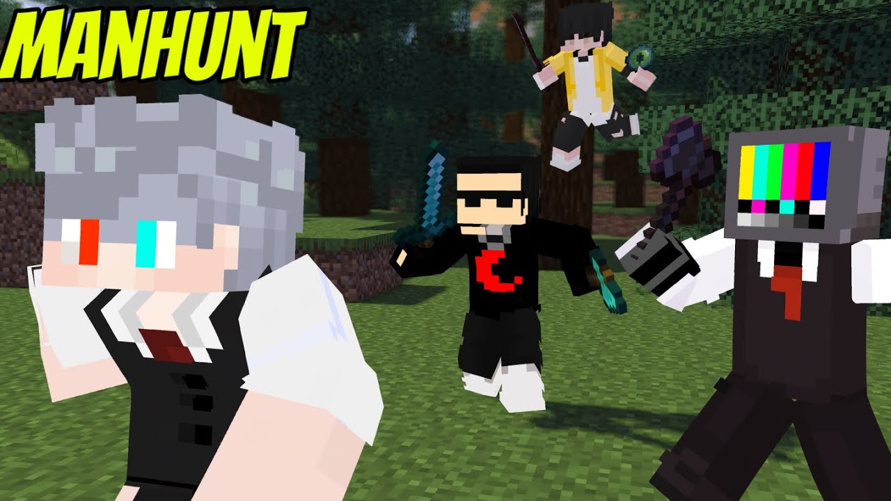 Minecraft Speedruner VS 3 Hunters (4K) - YouTube