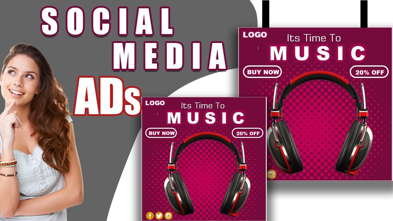 How to Create a Social media Advertising Post In Microsoft Word | AD ...