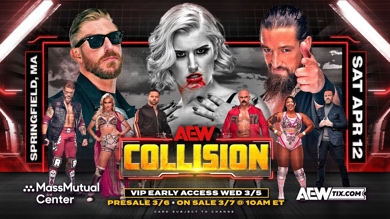 Pre-Sale! AEW comes to Springfield, MA for Collision on April 12! - YouTube