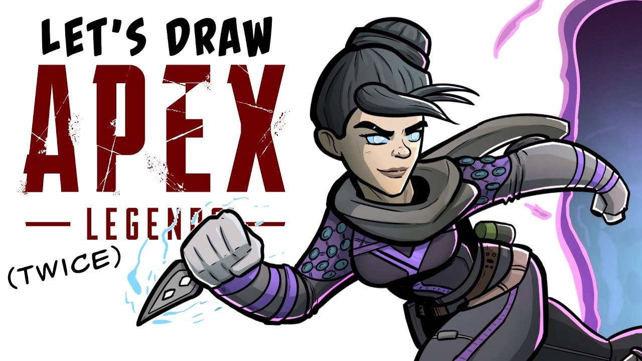 Let's Draw Apex Legends Wraith (Twice) - YouTube