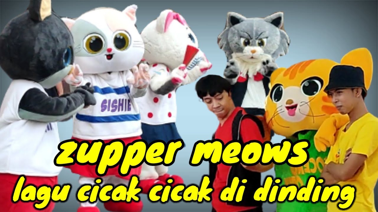 Zupper meows lagu cicak cicak di dinding l badut kucing l badut dance l badut lucu l badut ...