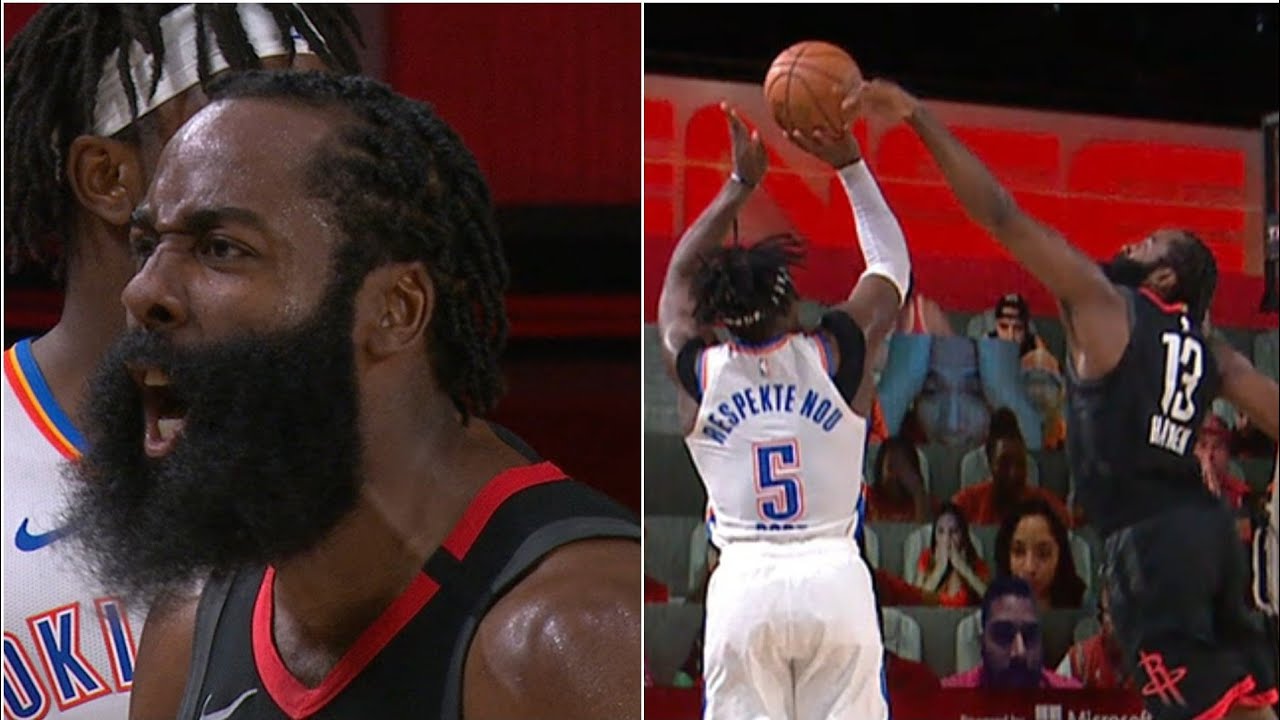 James Harden clutch block on Dort in game 7 | Houston Rockets vs OKC ...