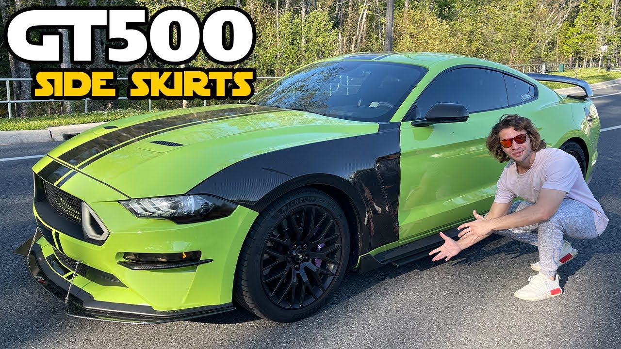 I INSTALLED GT500 SIDE SKIRTS ON MY WHIPPLE MUSTANG GT! (HOW TO INSTALL ...