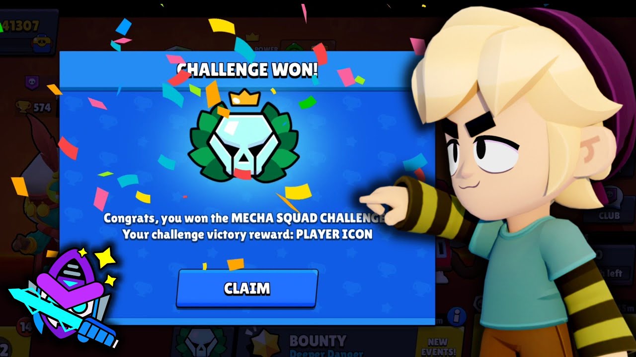 12 Wins in MECHA SQUAD CHALLENGE!! 💀 Free Icon!😼 - Brawl Stars - YouTube