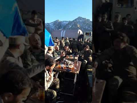 Vasif Əzimov Mehdi Masallı Əs Küləyim Qarabağ  Kəlbəcərdə Müharibə Vaxtı Səngərdə Əsgərlərlə Meyxana