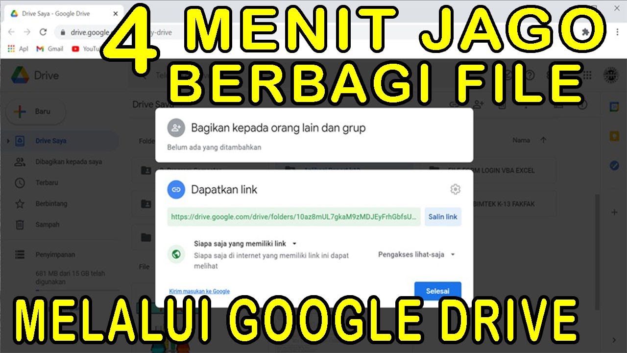 Tutorial Cara Mudah Berbagi File dengan GOOGLE DRIVE - YouTube