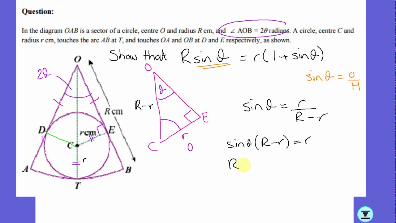 radians - areas of sectors and segments - YouTube