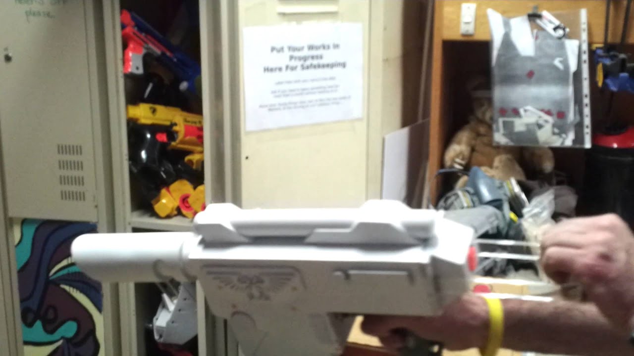 *Fully working!* Warhammer 40k LasPistol Nerf build! - YouTube