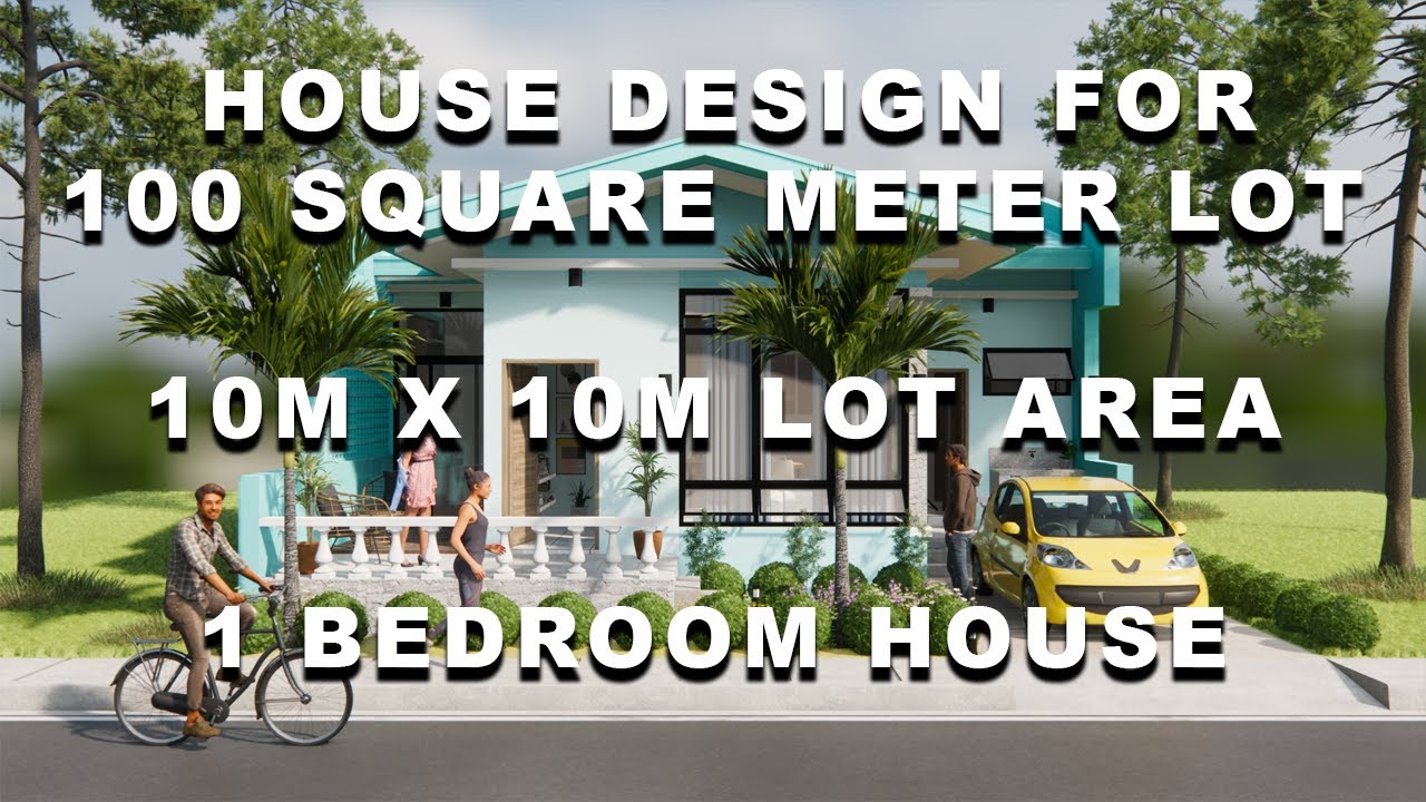 House Design: 100 square meter lot - YouTube