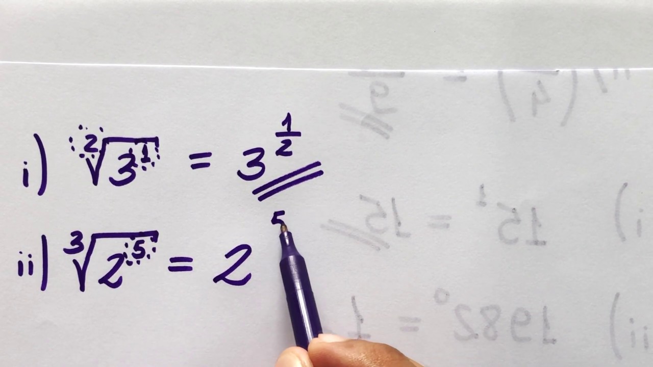 transformar raiz em potência com expoente fracionário - Dica rápida ...