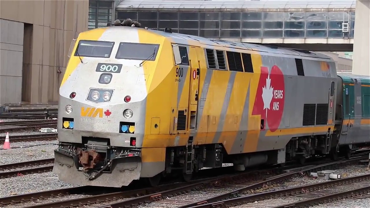 Via Rail P42 Action at Track Level - YouTube