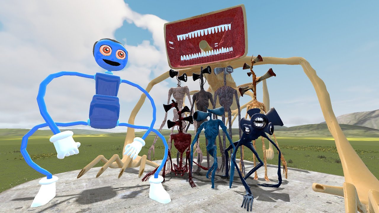 NEW DADDY LONG LEGS VS ALL SIREN HEADS In Garry's Mod! - YouTube