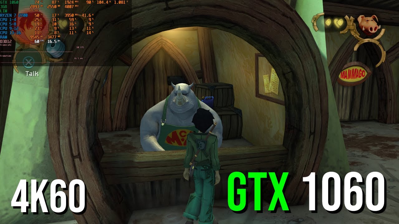 Beyond Good & Evil Remastered running at 4K60 on a GTX 1060 - YouTube
