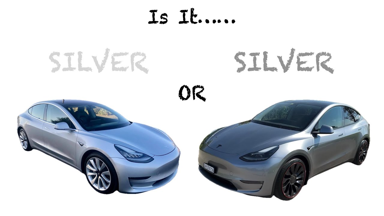 Tesla Old Silver vs Quick Silver Side By Side - YouTube
