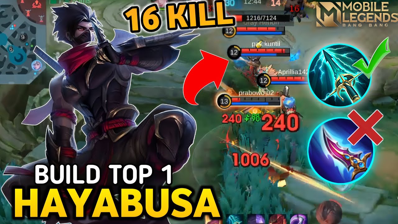 BUILD HAYABUSA 2024 ONE COMBO SKY PIERCER🔥~ MLBB - YouTube