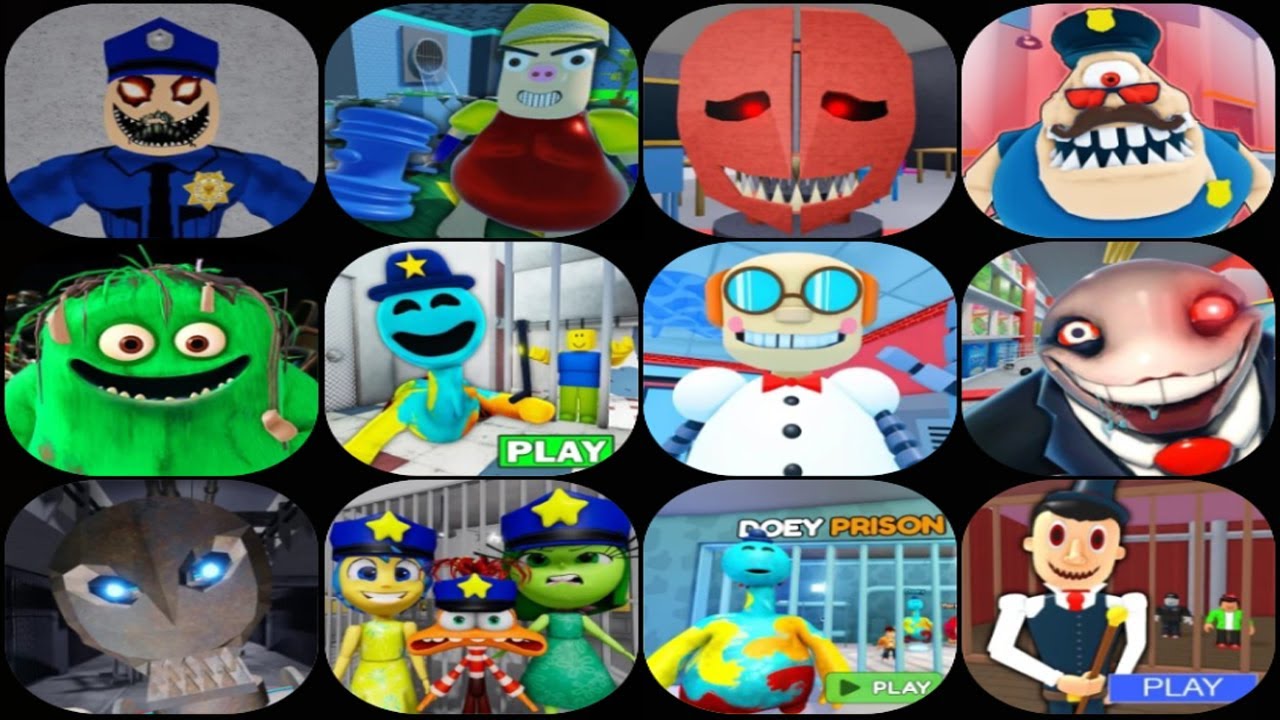 ROBLOX : DOOEY POLICE POPPY PRISON RUN, OBBY MONSTER TRASH (OBBY ...