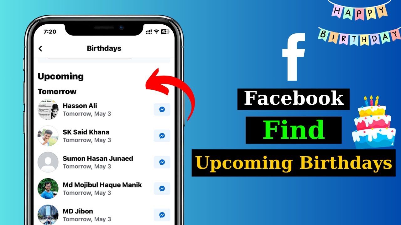 How To See Upcoming Birthdays Of Your Facebook Friends | Facebook ...