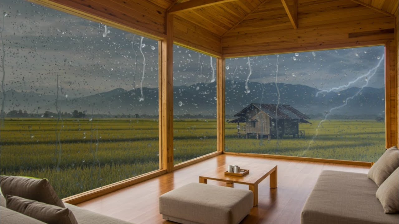 Midnight Thunderstorm Sounds for Relaxing Sleep – One Hour View from a ...