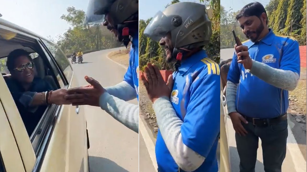 Sachin Tendulkar Surprise His Fan On The Road | Sachin Tendulkar's ...