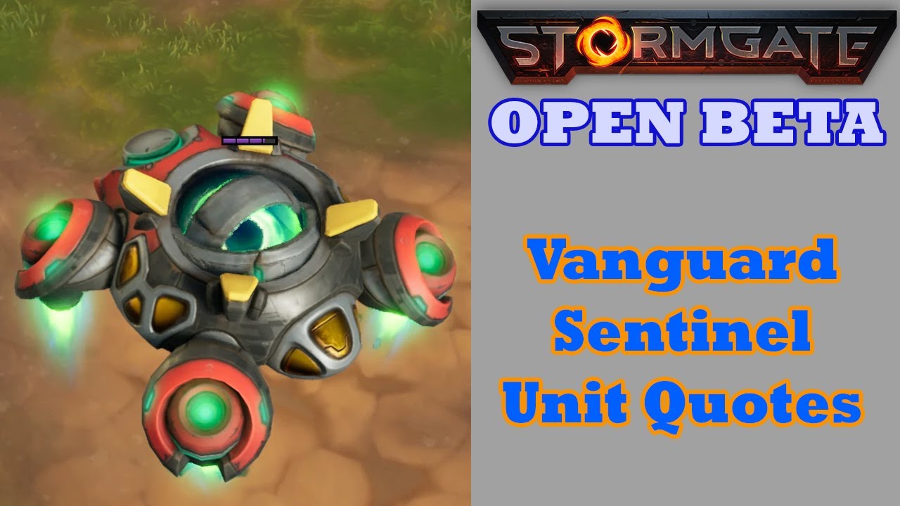 Stormgate Open Beta - Vanguard Sentinel/Skyrider Unit Quotes - YouTube
