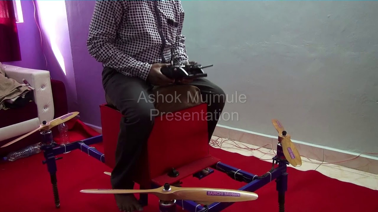 Man Quadcopter drone Home made testing - YouTube