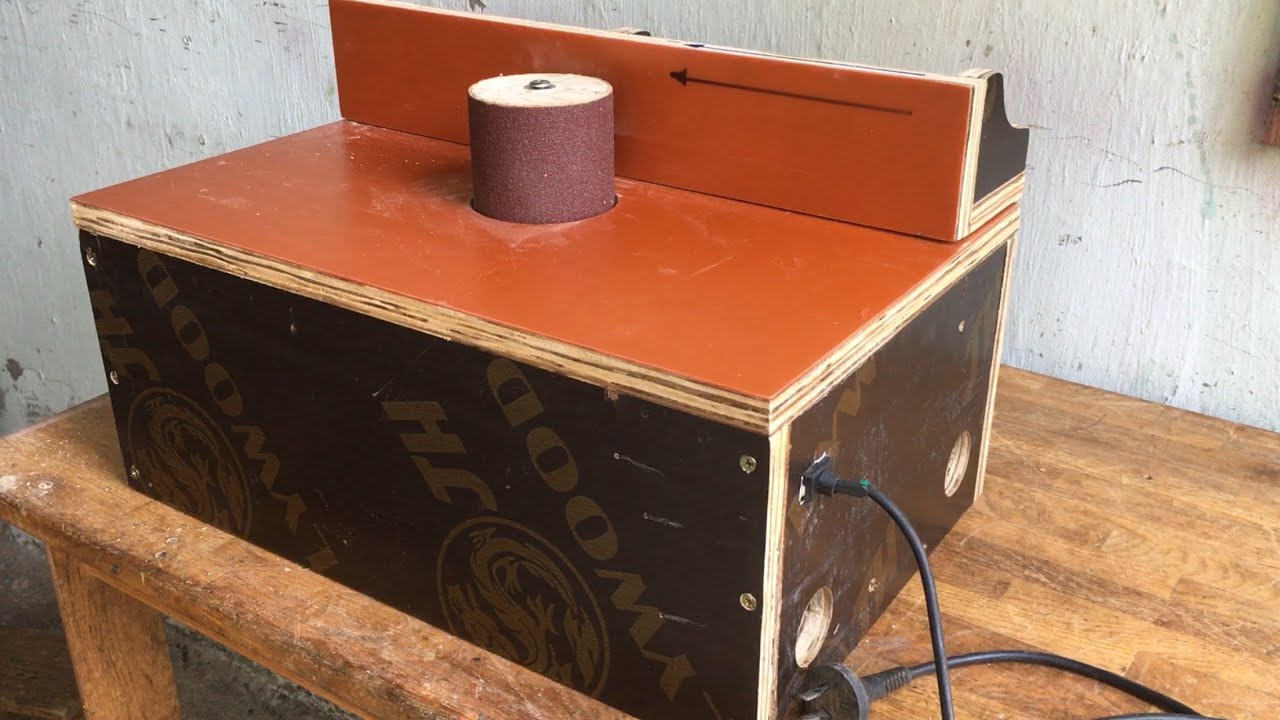My homemade sander is made from an old washing machine motor - YouTube