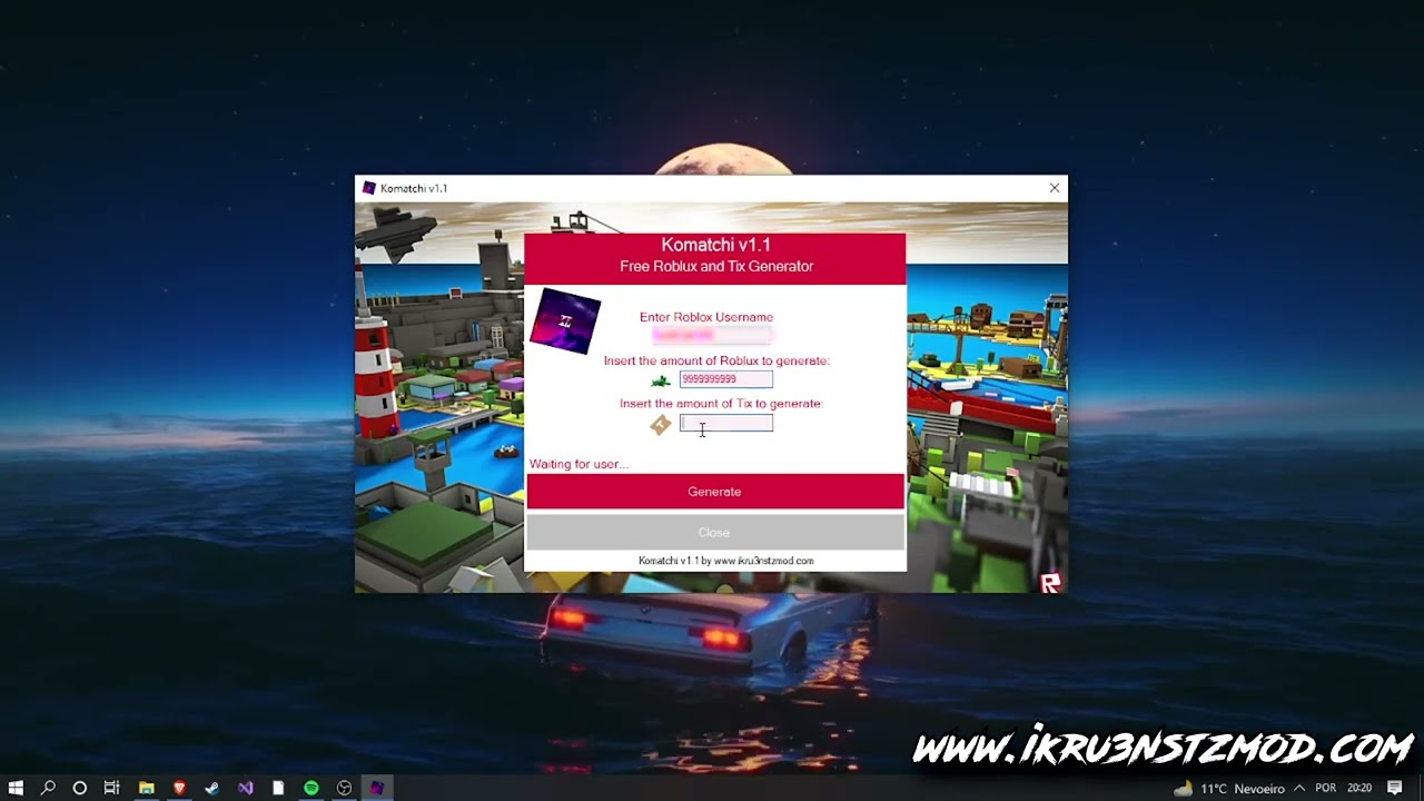 Komatchi v1.1 - Free Roblux and Tix Generator for Roblox - YouTube