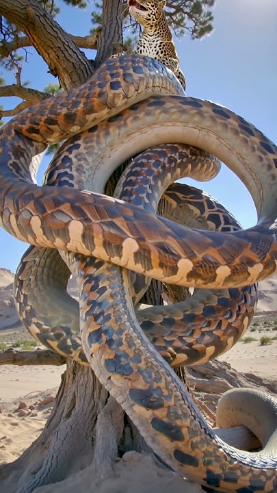 Giant Python vs Leopard in Desert Showdown 🐍🆚🐆 | Wild Animal Attack ...