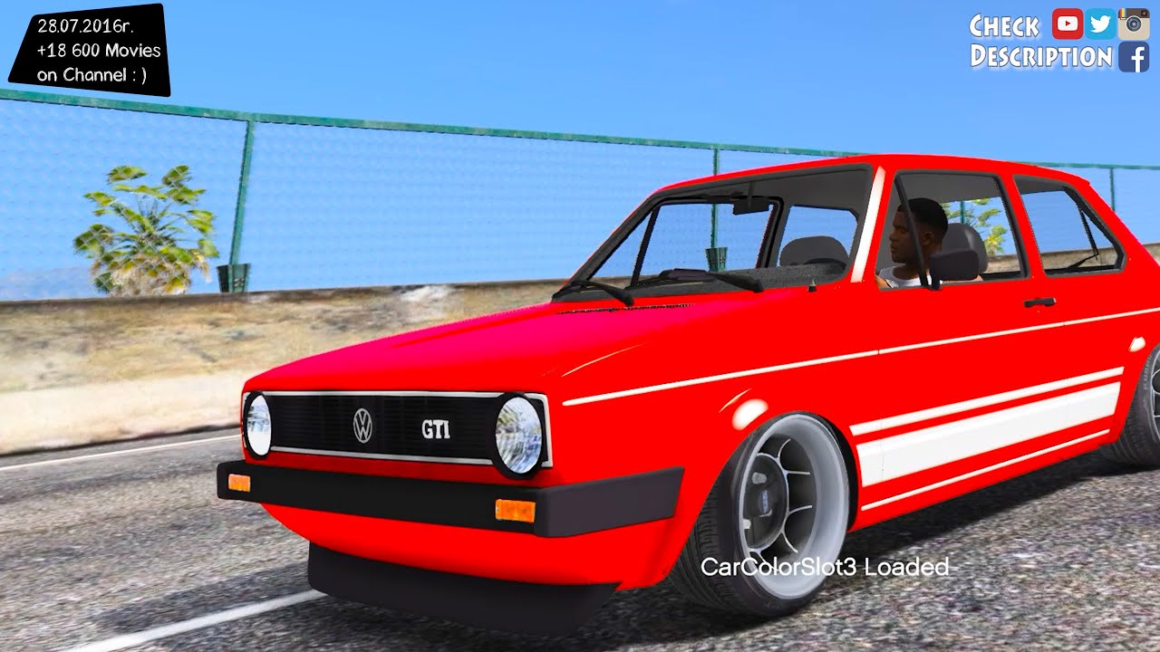 Volkswagen Golf MK1 - GTA V MOD | 2.7K / 1440p ! _REVIEW - YouTube