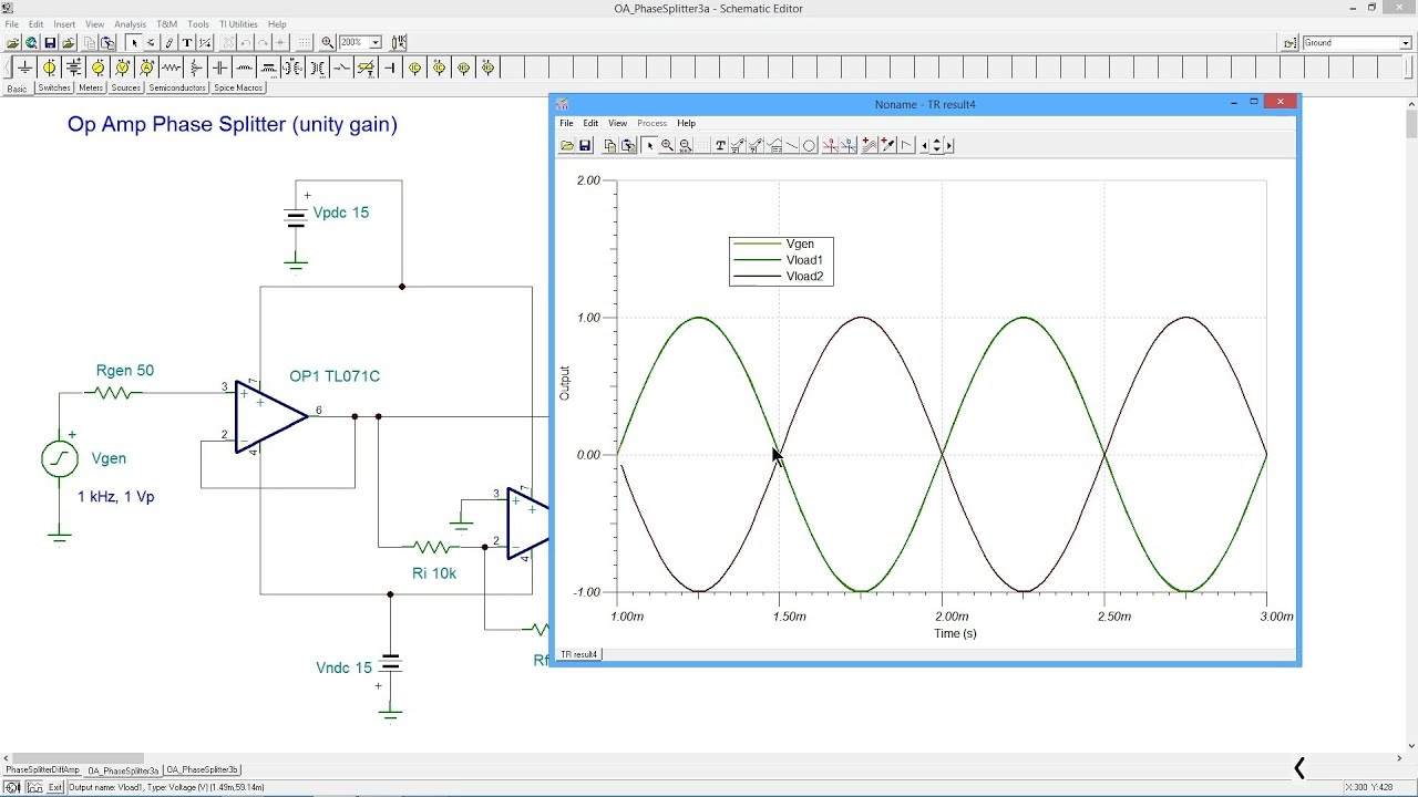 Op Amps: Op Amp Phase Splitter - YouTube