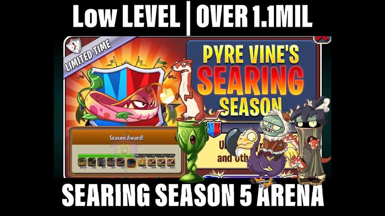 Plants vs Zombies 2 Searing Season 7 Introducing Pyre Vine OVER 1.1Mil ...