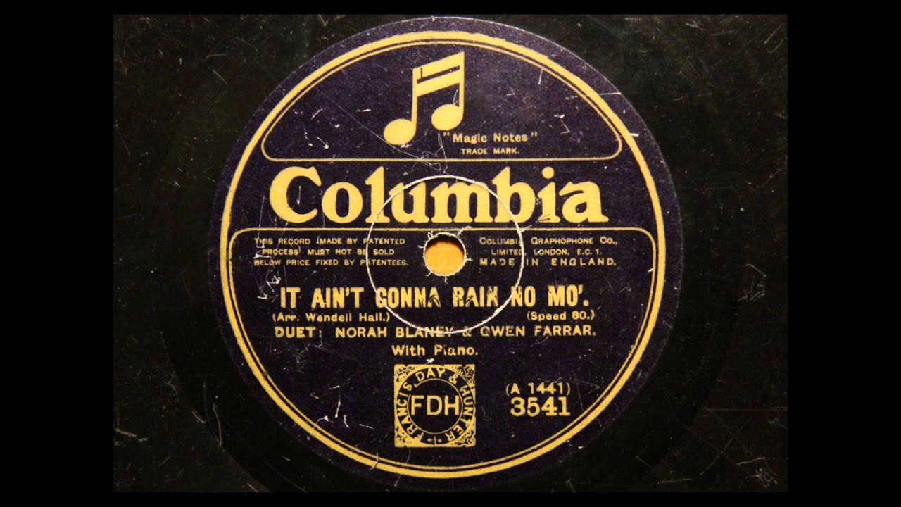 It ain't gonna rain no mo' - Norah Blaney and Gwen Farrar - YouTube
