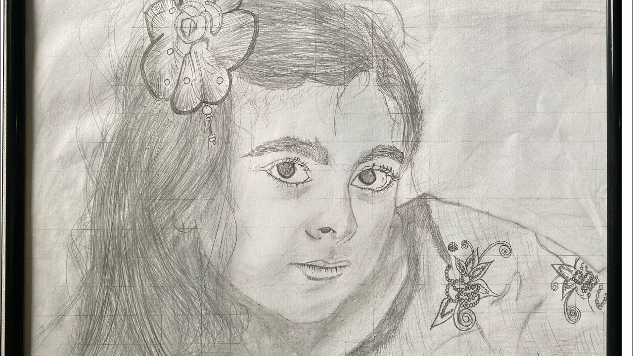 Easy Portrait Sketch by Graph Method || Simple Way|| S A N K A L A K A ...